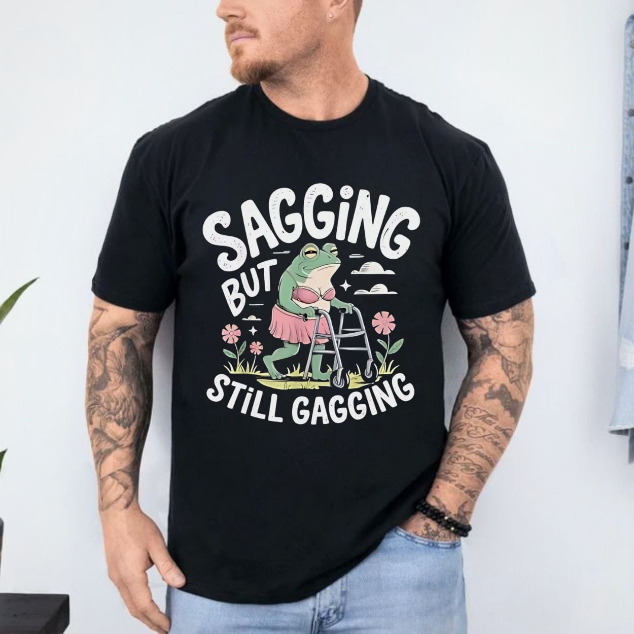 Sagging But Still Gagging Frog Meme Shirt – Vibe Custom Shirts