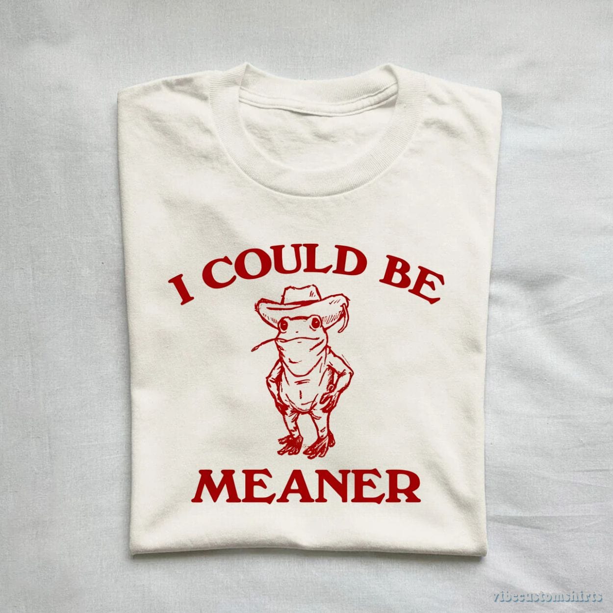 I Could Be Meaner Cowboy Frog Shirt – Vibe Custom Shirts