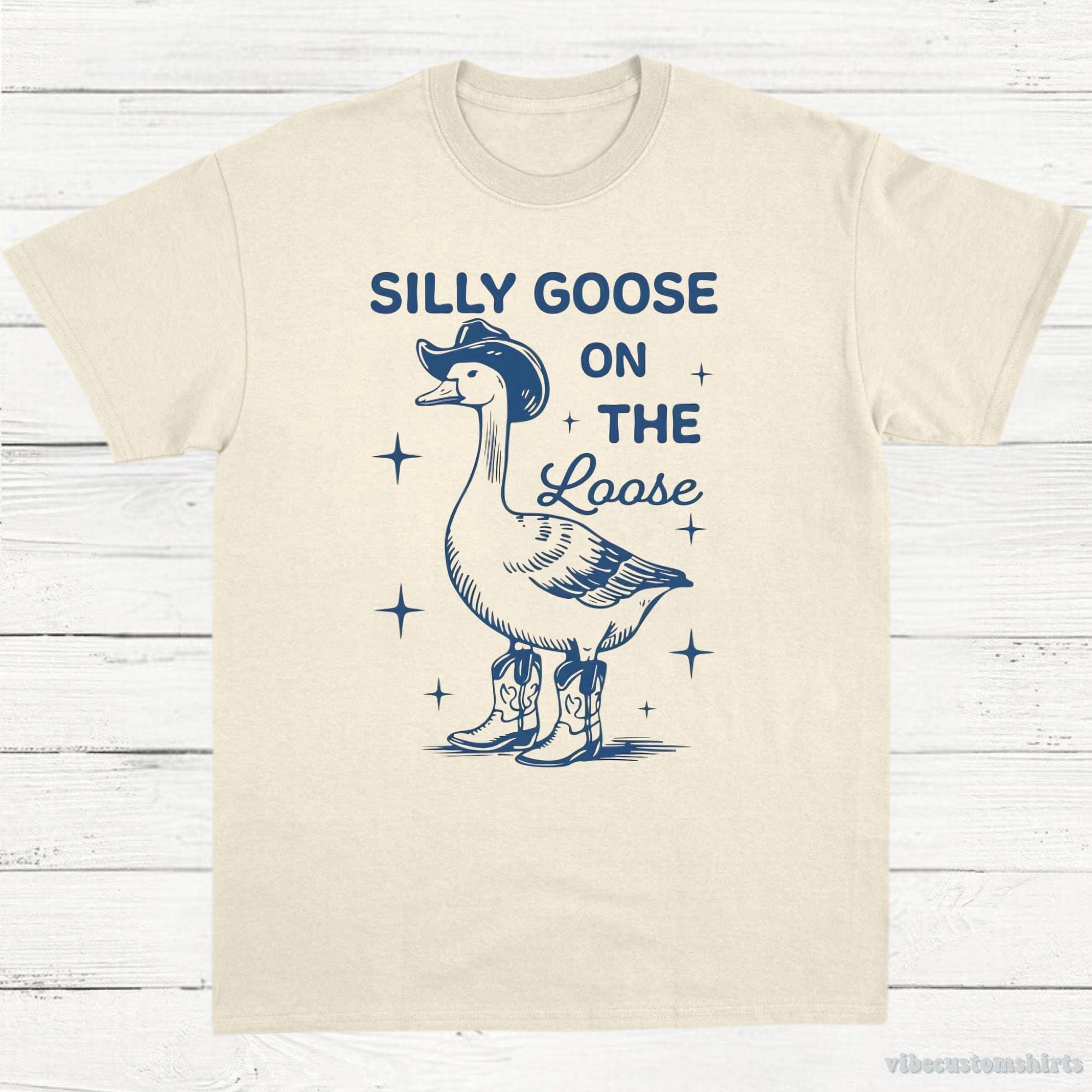 Silly Goose on the Loose Vintage Shirt, Cowboy Goose T-Shirt, Retro Ca ...